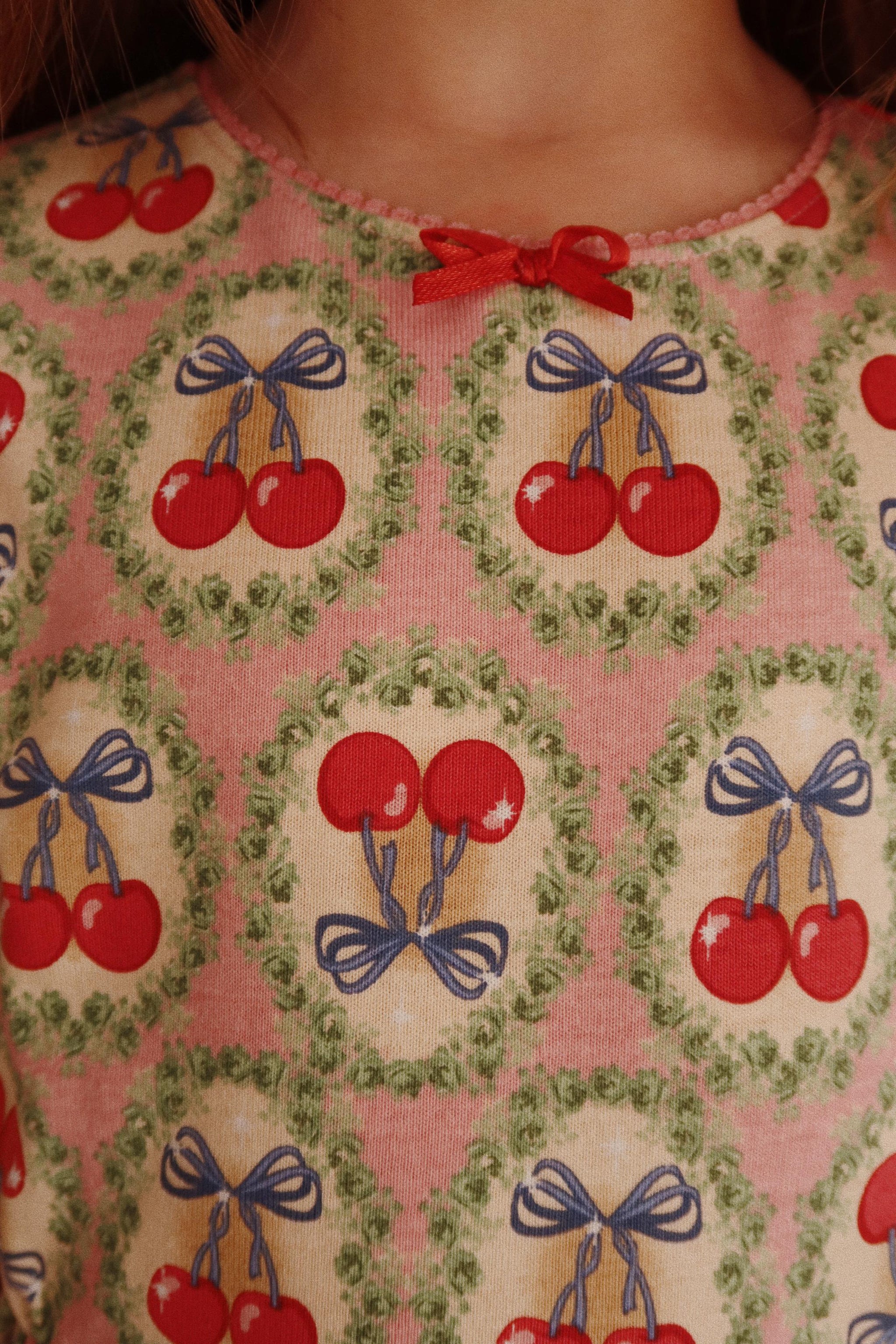 Drey LS Dress Gots - Cherry Bow
